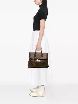 LOUIS VUITTON 2014 Damier Ebene Ascot Satchel