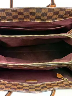 LOUIS VUITTON 2014 Damier Ebene Ascot Satchel