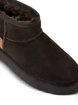 ALVIERO MARTINI 1° CLASSE Map-print Suede Boots