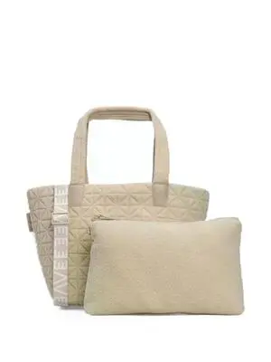 VEECOLLECTIVE Medium Quilted Shearling-effect Tote Bag