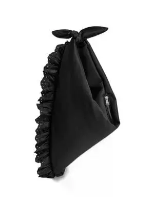 Simone Rocha Broderie Anglaise Ruffled Tote Bag