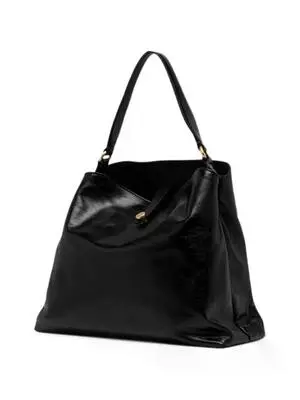 GIANNI CHIARINI Large Fiona Polished-leather Tote Bag - Black