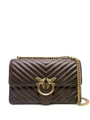 Pinko Medium Shoulder Bag Love Bag One Chevron - Brown