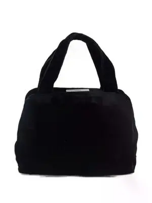 Prada Velvet Top-handle Tote Bag - Black