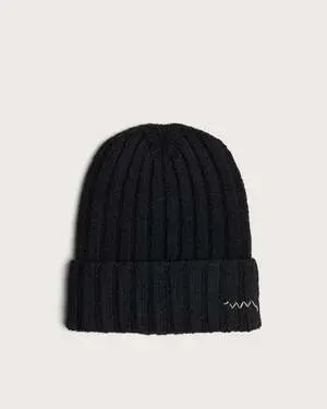 Visvim Knitted Wool Beanie - Black