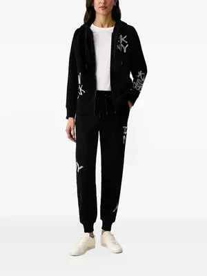 Dkny Logo-print Rhinestone-embellished Hoodie