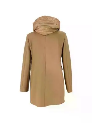 FAY Toggle-fastening Hooded Coat - Brown