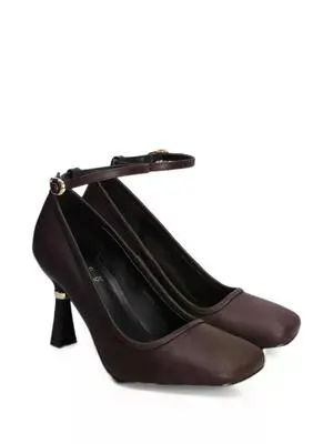 GOLD & ROUGE Marien Ankle-strap Pumps - Brown