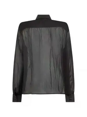 John Richmond Ruffled Sheer-panel Shirt