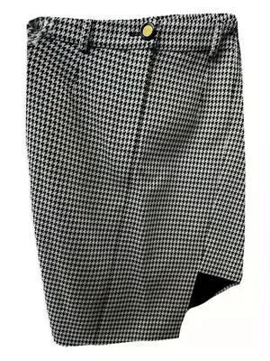 BALENCIAGA Houndstooth Asymmetrical Skirt
