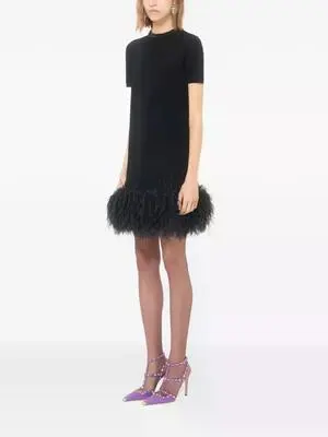 Valentino Garavani Short Embroidered Knit Dress