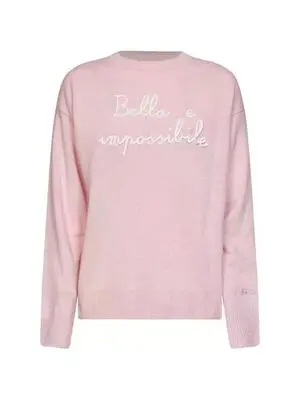 MC2 SAINT BARTH Embroidered Crew-neck Sweater - Pink
