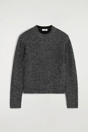 Cos Sequined Bouclé-knit Sweater - Black
