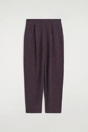 Cos Diamond-print Straight-leg Pants - Red