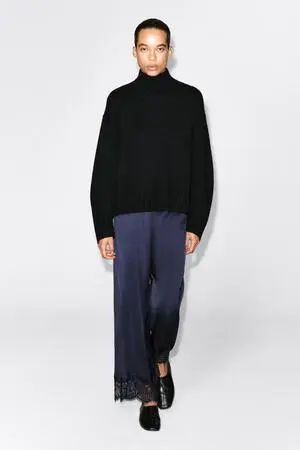 Cos Lace-trimmed Satin Pants