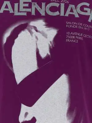 Balenciaga Relaxed Fit Contrasting Logo-print Cotton T-shirt