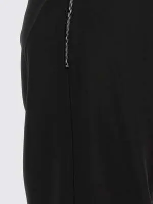 Rick Owens Off-the-shoulder Long Evening Gown In Wool Crêpe With Cut-out Details - Black