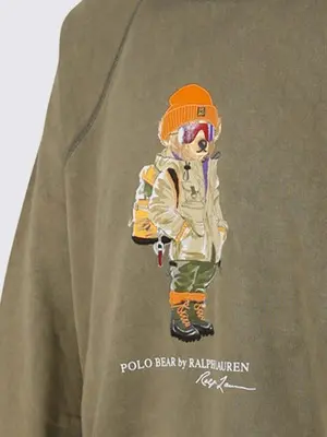Polo Ralph Lauren Cotton Blend Sweatshirt With Iconic Polo Bear Print