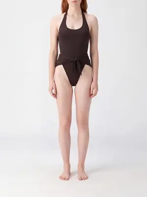Alaïa Halterneck One-piece Swimsuit With Waist Knot Detail