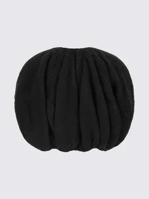 Rick Owens Short Wool-blend Cape With Crew Neck And Concealed Closure