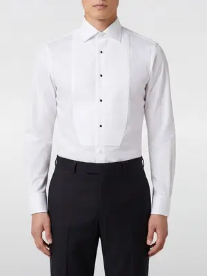 Dolce & Gabbana Slim Fit Cotton Poplin Shirt With Italian Collar - White