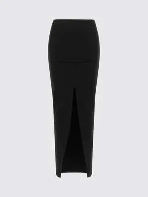 Rick Owens High-waisted Long Pencil Skirt In Viscose Knit With Front Slit