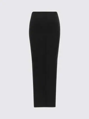 Rick Owens High-waisted Long Pencil Skirt In Viscose Knit With Front Slit
