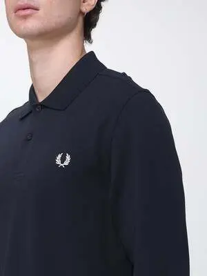 Fred Perry Long-sleeve Cotton Polo With Embroidered Logo
