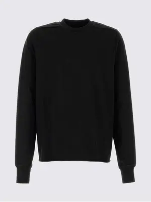 Rick Owens Long-sleeved Cotton T-shirt With Webbing - Black