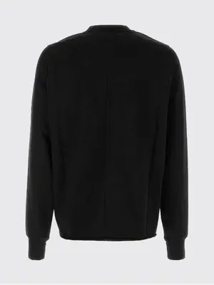 Rick Owens Long-sleeved Cotton T-shirt With Webbing - Black