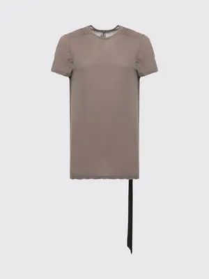 Rick Owens Longline Cotton Short-sleeved T-shirt With Straps - Grey