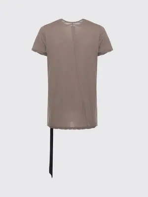 Rick Owens Longline Cotton Short-sleeved T-shirt With Straps - Grey