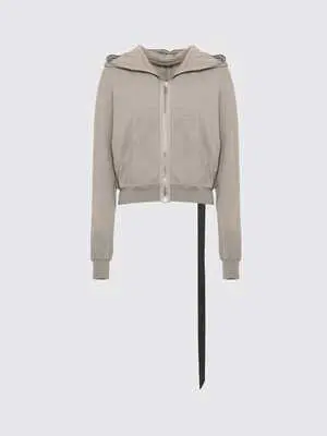 Rick Owens Cotton Zip Hoodie With Straps