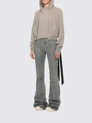 Rick Owens Cotton Zip Hoodie With Straps