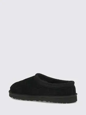 UGG Tasman Woven Suede Mules With Fur Lining - Black