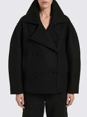 Balenciaga Double-breasted Relaxed Fit Coat In Wool Blend With Dropped Shoulders