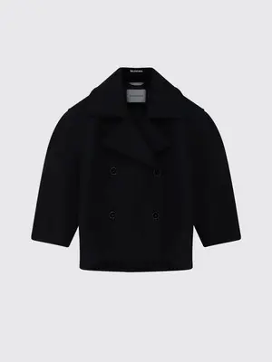 Balenciaga Double-breasted Relaxed Fit Coat In Wool Blend With Dropped Shoulders