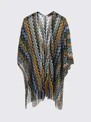 Missoni Relaxed Fit Zig-zag Pattern Viscose Blend Cardigan With Fringed Hem