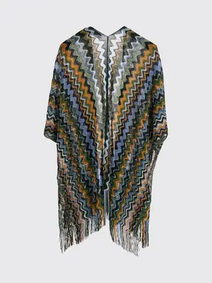 Missoni Relaxed Fit Zig-zag Pattern Viscose Blend Cardigan With Fringed Hem