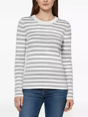 Michael Kors Striped Rib-knit Sweater - White