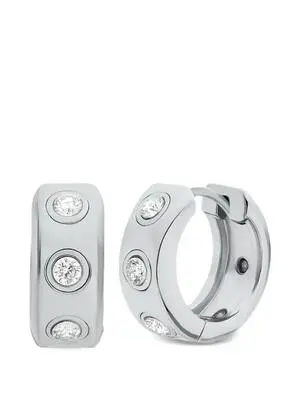 Michael Kors Crystal-embellished Hoop Earrings - Silver