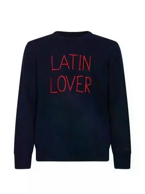 MC2 SAINT BARTH Embroidered Crew Neck Sweater - Blue