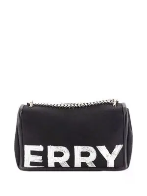 Burberry Lola Printed Canvas Medium Shoulder Bag - Black