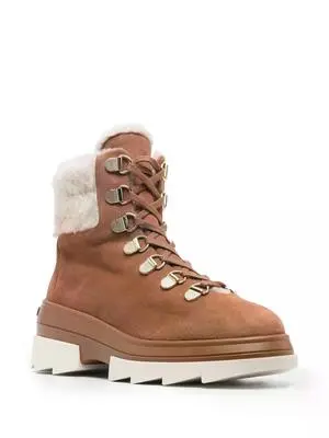STUART WEITZMAN Noho Suede-trim Ankle Boots