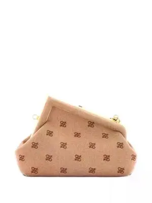 Fendi First Bag Ff Karligraphy Flannel Small Shoulder Bag - Brown