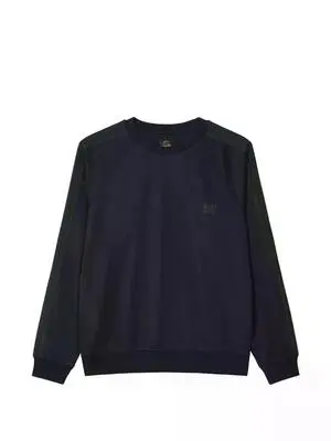 Needles Butterfly-embroidered Side-stripe Sweatshirt - Blue