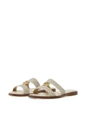 Michael Kors Erin Signature Logo Sandal - Neutrals