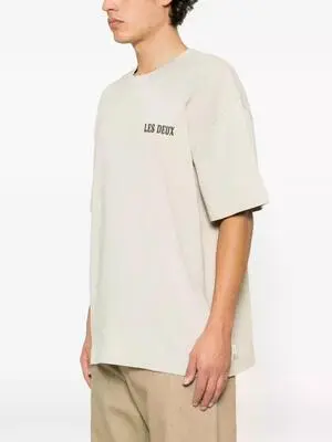 LES DEUX Logo-print Graphic-print T-shirt