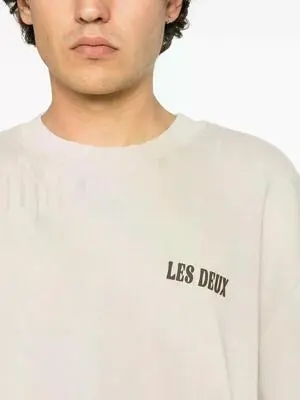 LES DEUX Logo-print Graphic-print T-shirt