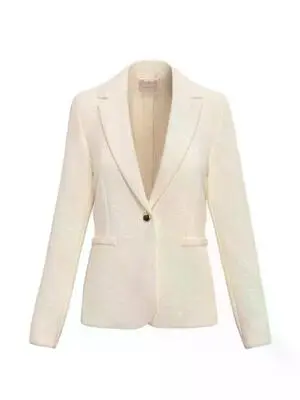 Marella Textured Single-breasted Jacket - Neutrals